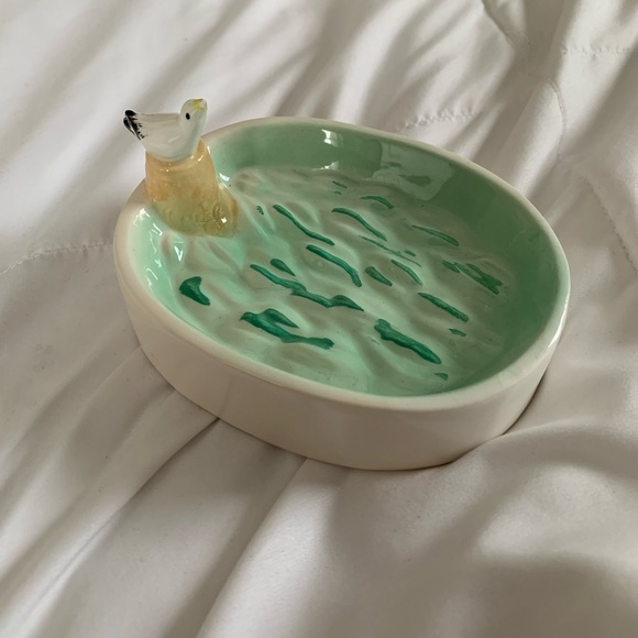 Bath | Vintage Soap Bar Or Trinket Dish Seagull On Buoy In Water ...